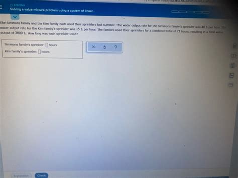 Solved O Systems Solving A Value Mixture Problem Using A