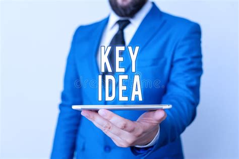 Conceptual Hand Writing Showing Key Idea Business Photo Text Exceptional Or Vital Thought Or