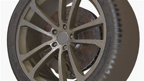 버려진 된 자동차 플랫 타이어 3d 모델 29 3ds Blend C4d Fbx Ma Obj Max Free3d