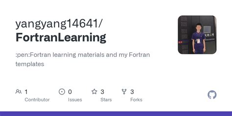 Github Yangyang Fortranlearning Pen Fortran Learning Materials