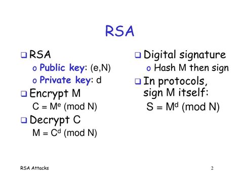 Ppt Rsa Implementation Attacks Powerpoint Presentation Free Download