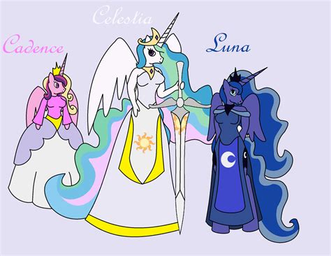 Celestia Luna Cadence By Bioblood On Deviantart