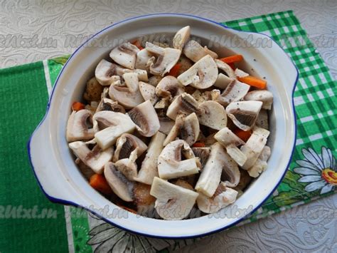 Жаркое из свинины с грибами 8 фото в рецепте