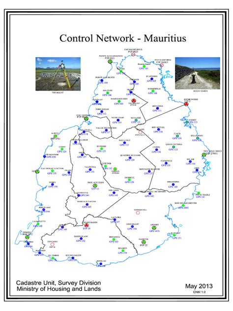 Control Network Mauritius 2013 Pdf Geodesy Latitude