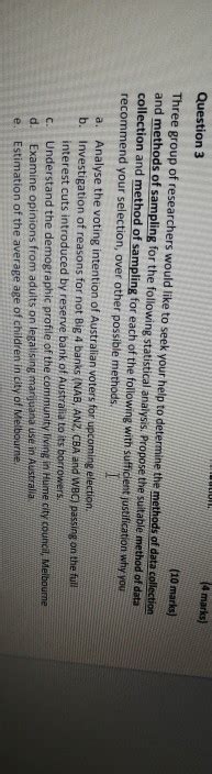 Solved 4 Marks Question 3 10 Marks Three Group Of Chegg Com