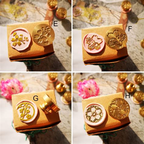 Sakura Wax Seal Stamp Cherry Blossom Series Wax Seal Head Etsy