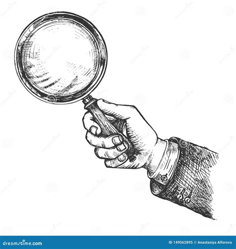 手藏品葡萄酒放大镜 向量例证 插画 包括有 男性 光学 透镜 发现 玻璃 查出 分级显示 149562895