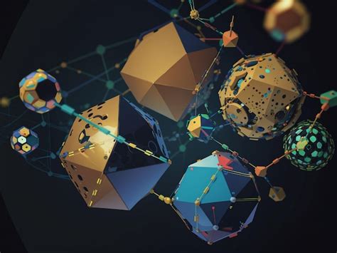 Premium Ai Image Hexagonal Network Of Connecting Dots Abstract