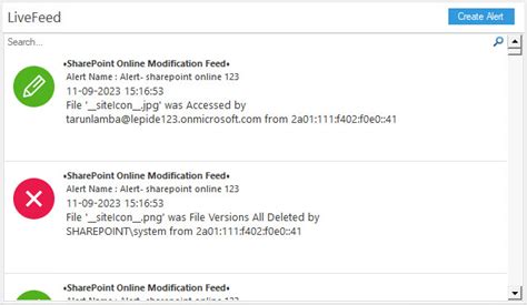 how to set up alerts in sharepoint online