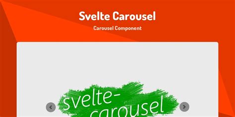 Svelte Carousel Carousel Component Made With Svelte