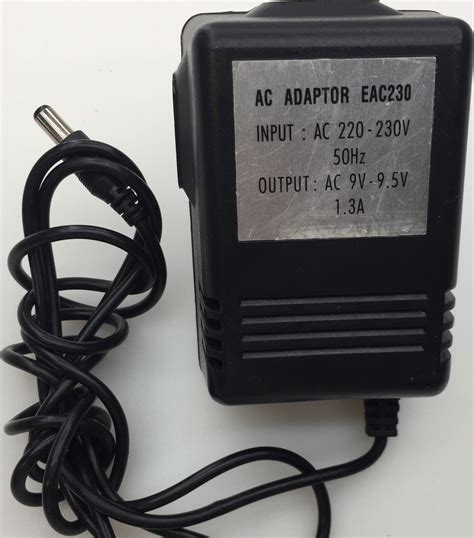 Vareza Eac230 Sa 4830 Input Ac 220 230v 50hz Output Ac 9v 9 5v 1 3a Ac Adapter