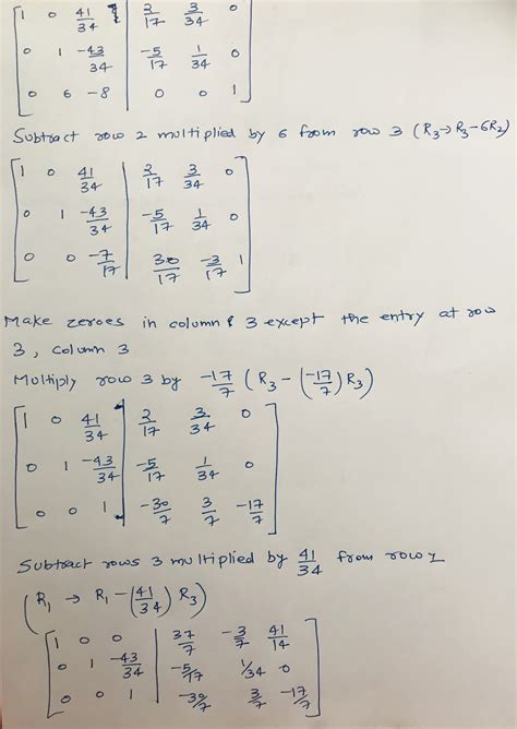 Solved Compute The Inverse Of The Following Matrix Course Hero