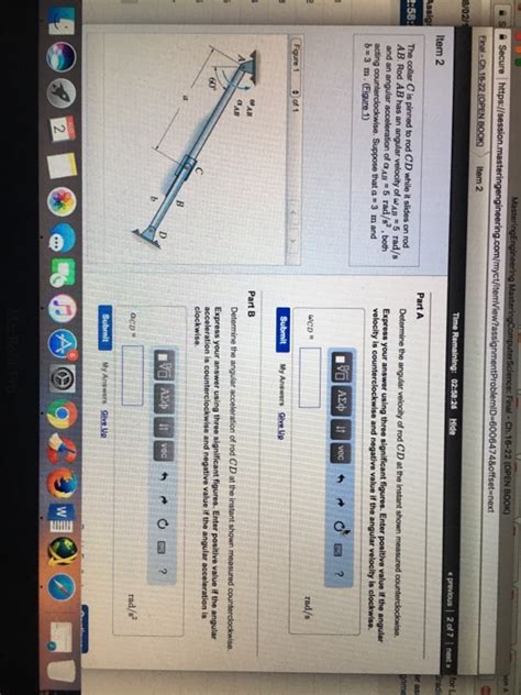 Solved Item 2 The Collar C Is Pinned To Rod Cd While It