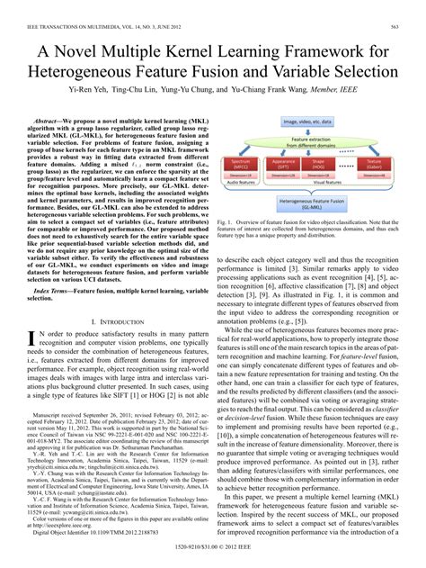 Pdf A Novel Multiple Kernel Learning Framework For Heterogeneous