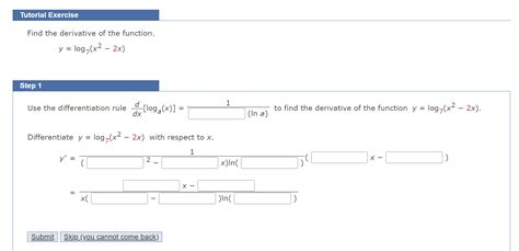Solved Tutorial Exercisefind The Derivative Of The