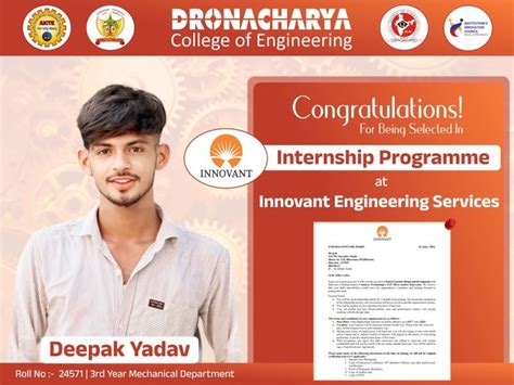 Dronacharya College Of Engineering On Linkedin Dronacharyacollegeofengineering Internshipsuccess