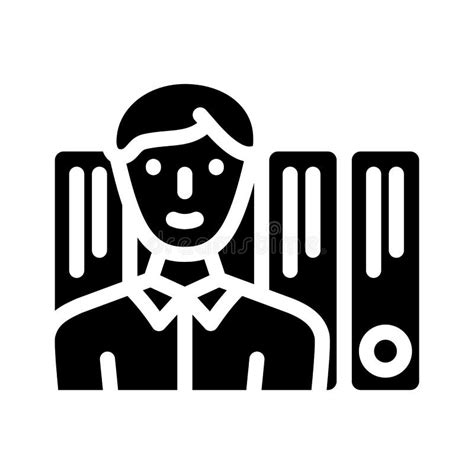 Documentation Of Sales Glyph Icon Vector Illustration Stock Vector Illustration Of Salesman