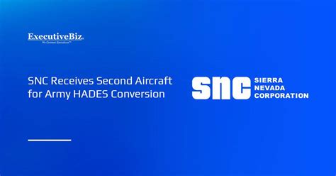 Snc Receives Second Aircraft For Army Hades Conversion