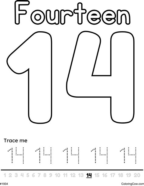 Number 4 Coloring Page