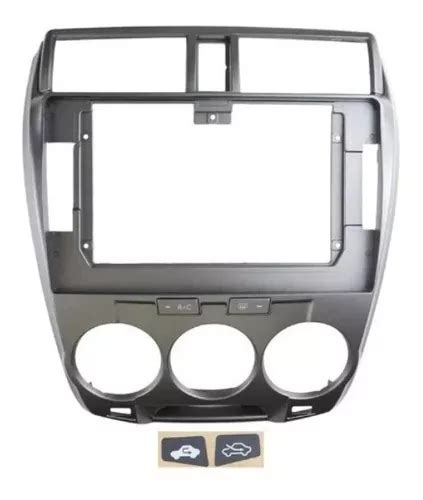 Moldura Multimidia Tela 10 Polegadas Honda City Ar Analógico