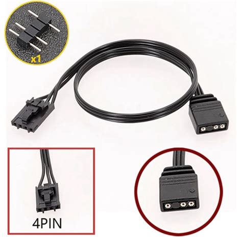 1 Set Rgb Cable Adapter Cable For Corsairs Controller Rgb To Standard Argb 4pin 3pin Adapter