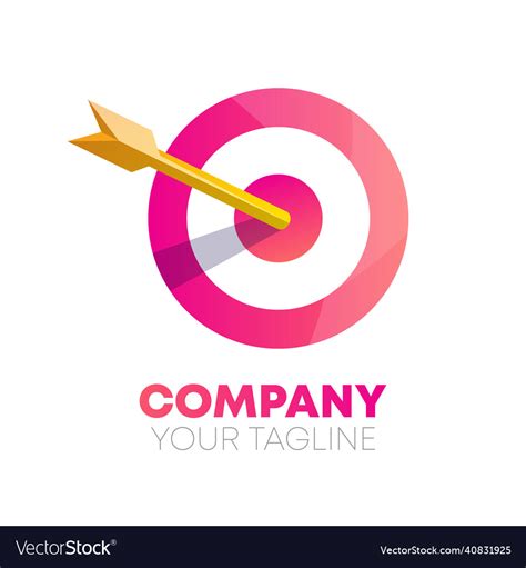 Target And Arrow Logo Icon Royalty Free Vector Image