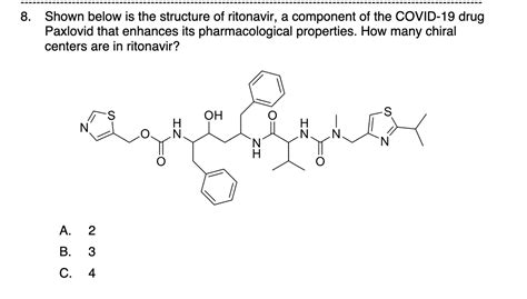 Solved Shown Below Is The Structure Of Ritonavir A