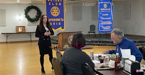 Kristina Morris Seeks Support At Wapakoneta Rotary News