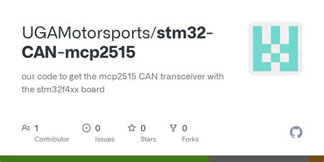 Github Ugamotorsportsstm32 Can Mcp2515 Our Code To Get The Mcp2515 Can Transceiver With The