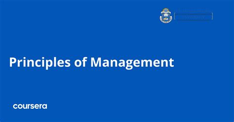 Principles Of Management Coursera