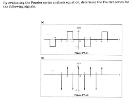 Solved By Evaluating The Fourier Series Analysis Equation Chegg Com