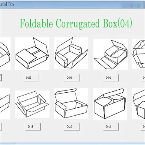 Box Type Structure Of Folding Corrugated Box Download Scientific Diagram