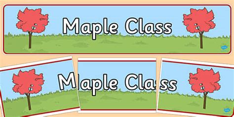 👉 Maple Class Display Banner Teacher Made
