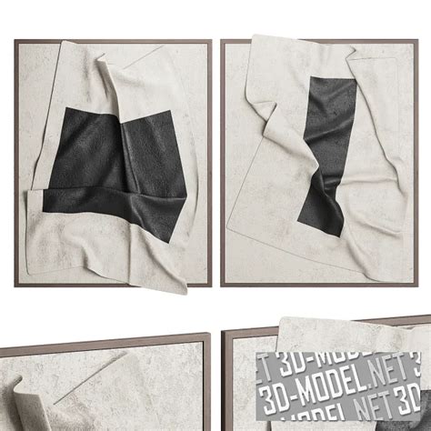 3d модель Рельефное декоративное настенное панно диптих