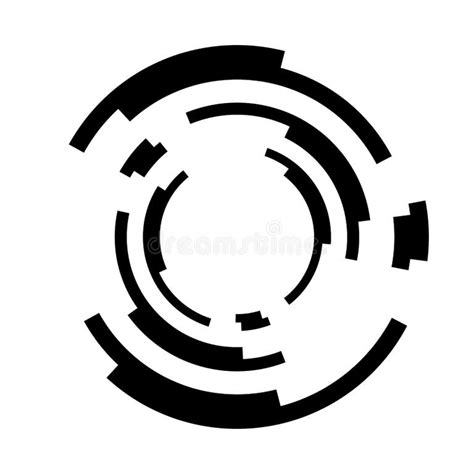 Abstract Circle Graphic Geometric Circle Ring Design Element Stock