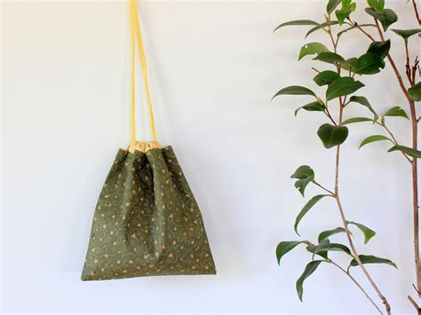 Drawstring Bag Pattern Sizes Easy Tutorial Bag Of Holding Etsy