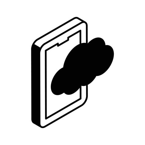 Cloud Computing Mobile With Cloud Isometric Icon Of Mobile Cloud 40155609 Vector Art At Vecteezy