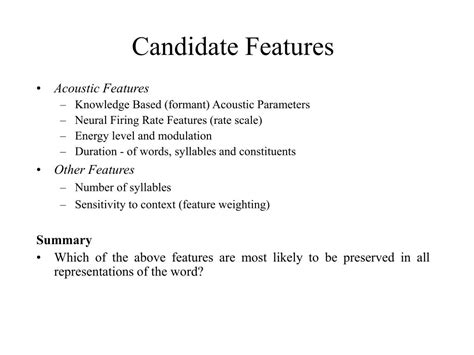Ppt Automatic Identification And Classification Of Words Using Phonetic And Prosodic Features