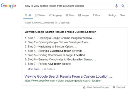 January 2020 Google Featured Snippet Update Codefixer