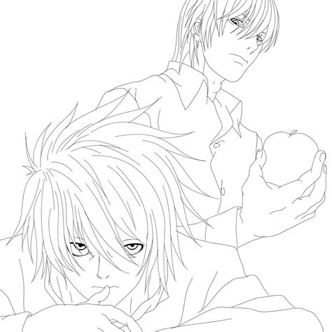 Desenhos De Chibi Yagami E L Para Colorir E Imprimir Colorironlinecom