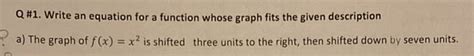 Solved Q 1 Write An Equation For A Function Whose Graph