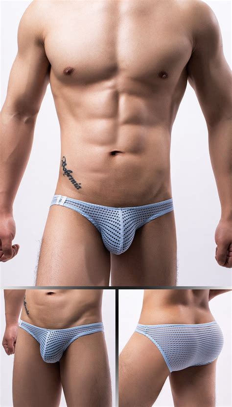Mens Mesh Low Waist Sexy Briefs Menaful™