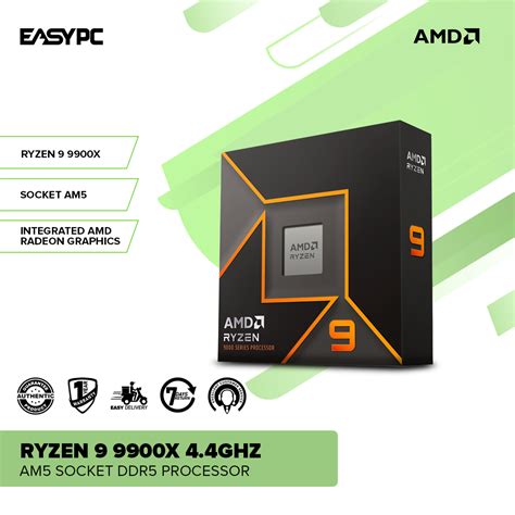 Amd Ryzen 9 9900x 4 4ghz Am5 Socket Ddr5 Processor Easypc