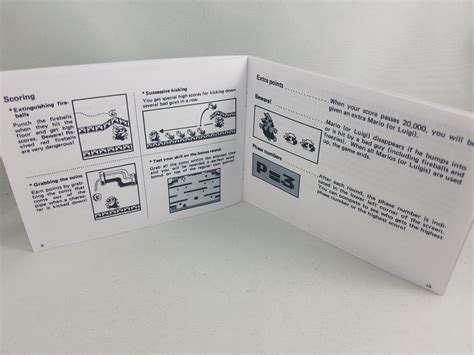 Manual Nes Mario Bros Arcade Nintendo Replacement Instruction Manual Booklet