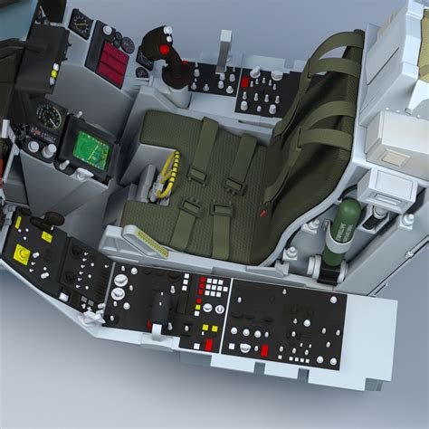 F16 Cockpit 3d Model 79 Ma Fbx Obj Free3d