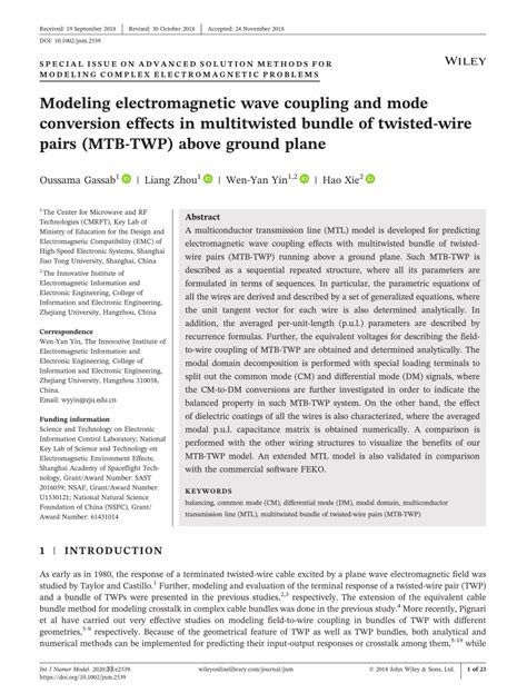 Modeling Electromagnetic Wave Coupling And Mode Conversion Effects In Multitwisted Bundle Of