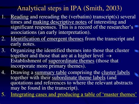 Ppt Qualitative Research Methods Interpretative Phenomenological Analysis Ipa Powerpoint