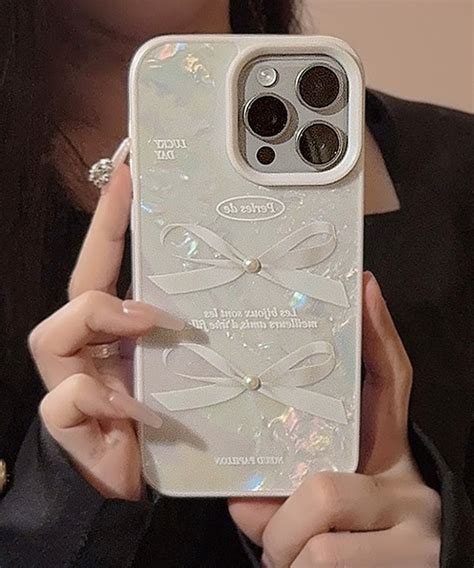 당일출고💕리본 자개 아이폰케이스 대리석 진주 핸드폰케이스 봄 여름 생일 선물 발레코어 아이폰 12 13 14 15 프로 맥스 에이블리