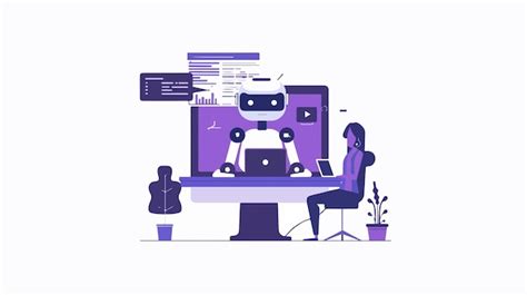 Programmers With Charts Making Chatbot Learn Data Premium Ai Generated Vector