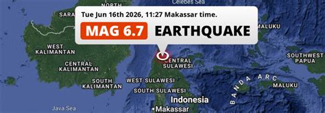 Shallow M6 7 Earthquake Struck On Tuesday Morning Near Palu In Indonesia